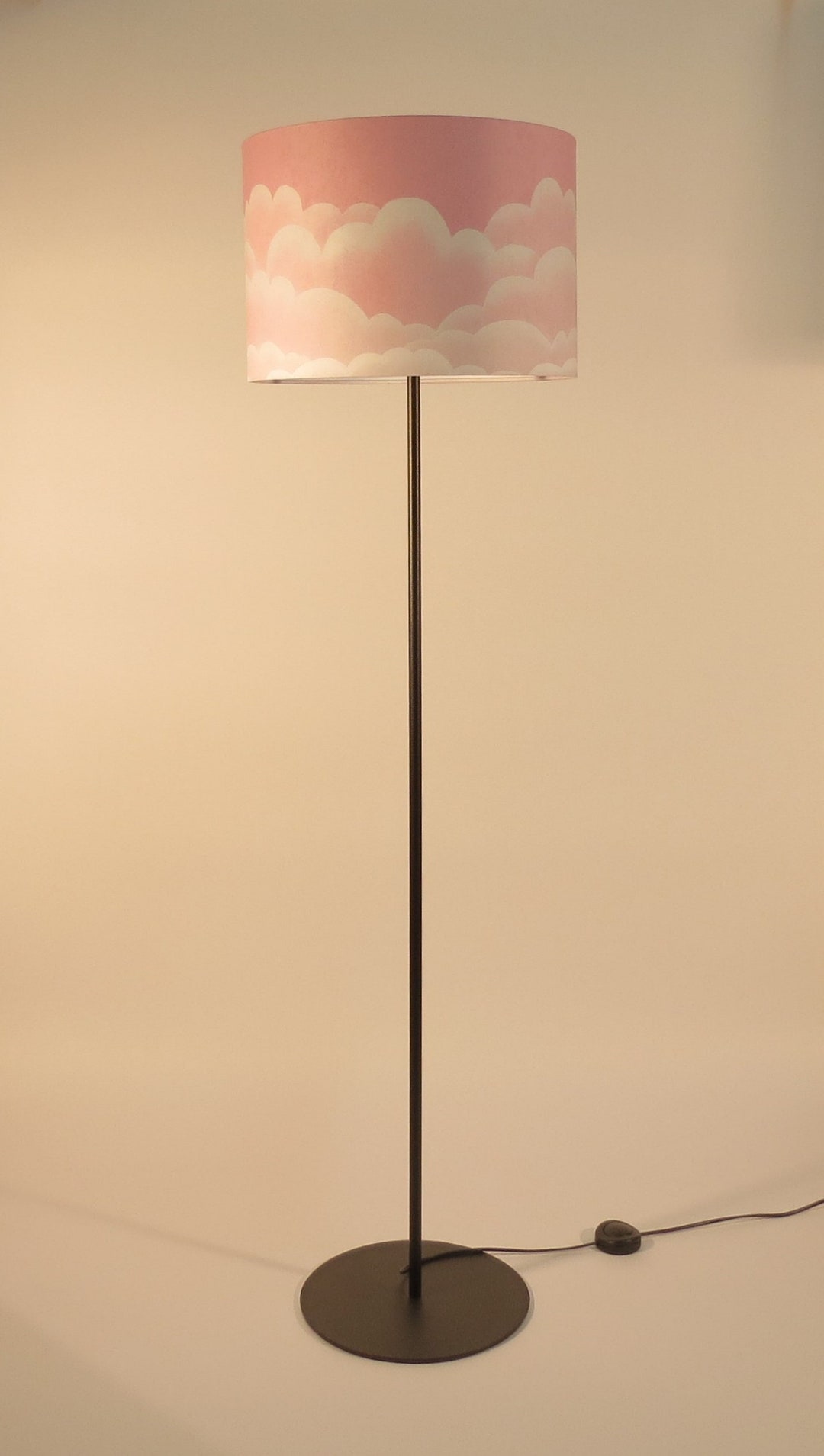 Handmade Kids Floor Lamp Pink Clouds, Girl, Sky, Children's Room ...