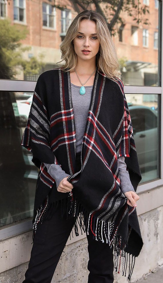 Plaid PonchoPoncho WomenGift For HerPoncho | Etsy