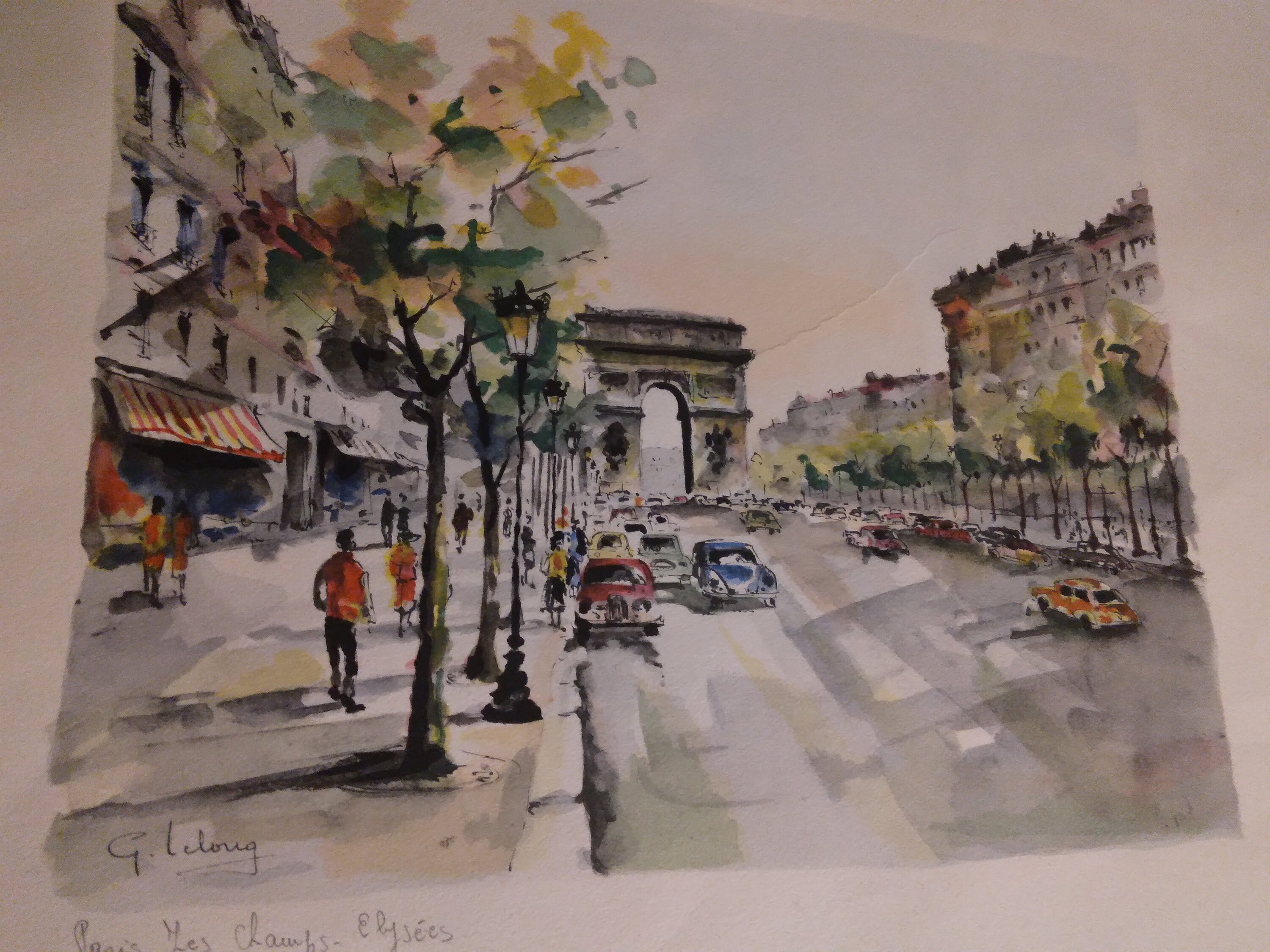 Vintage Watercolor Paintings by G Lelong Lot of 4 - Etsy