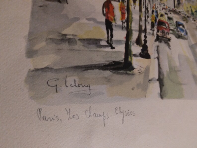 Vintage Watercolor Paintings by G Lelong Lot of 4 - Etsy