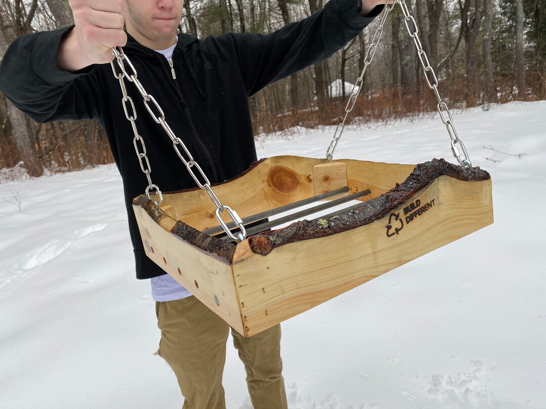 Homemade Live Edge Wood Pot & Pant Hanger Rack - Etsy