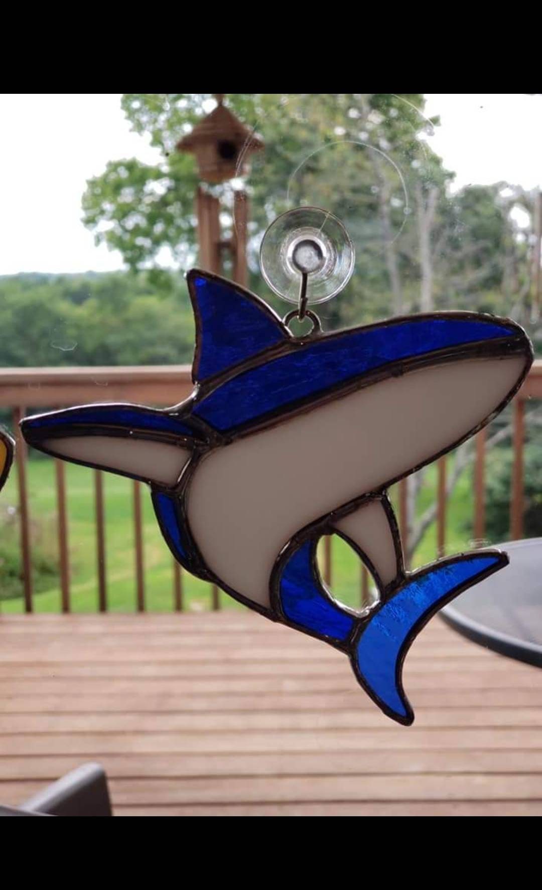 Shark Stained Glass Suncatcher - Etsy