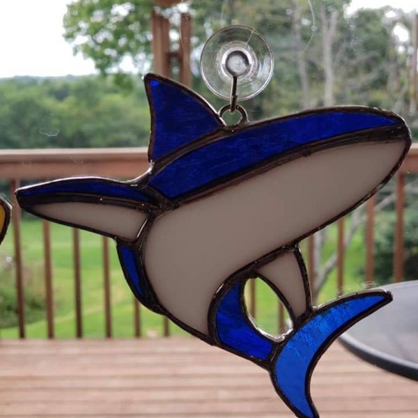 Stained Glass Shark - Etsy