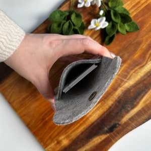 Merino Wool Felt Business Card Holder, Card Wallet, Blue Jewellery ...