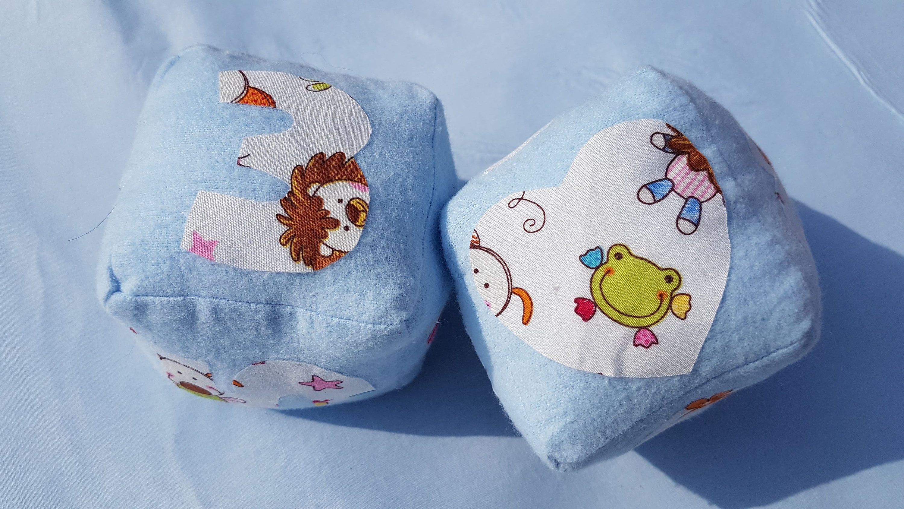 Baby Blue Baby Number Blocks, Plushie Textile Play, Learning Toy for ...
