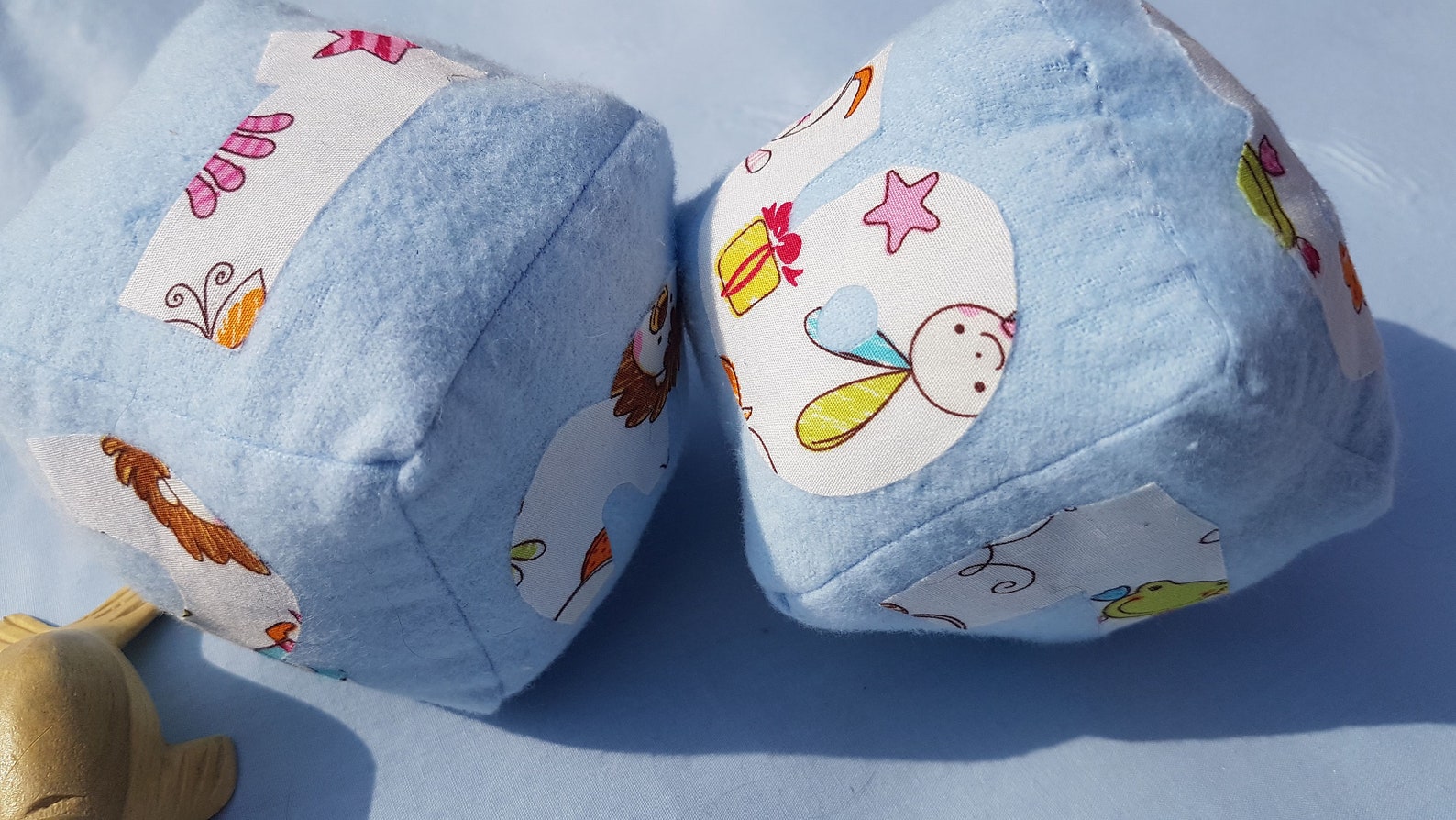 Baby Blue Baby Number Blocks, Plushie Textile Play, Learning Toy for ...