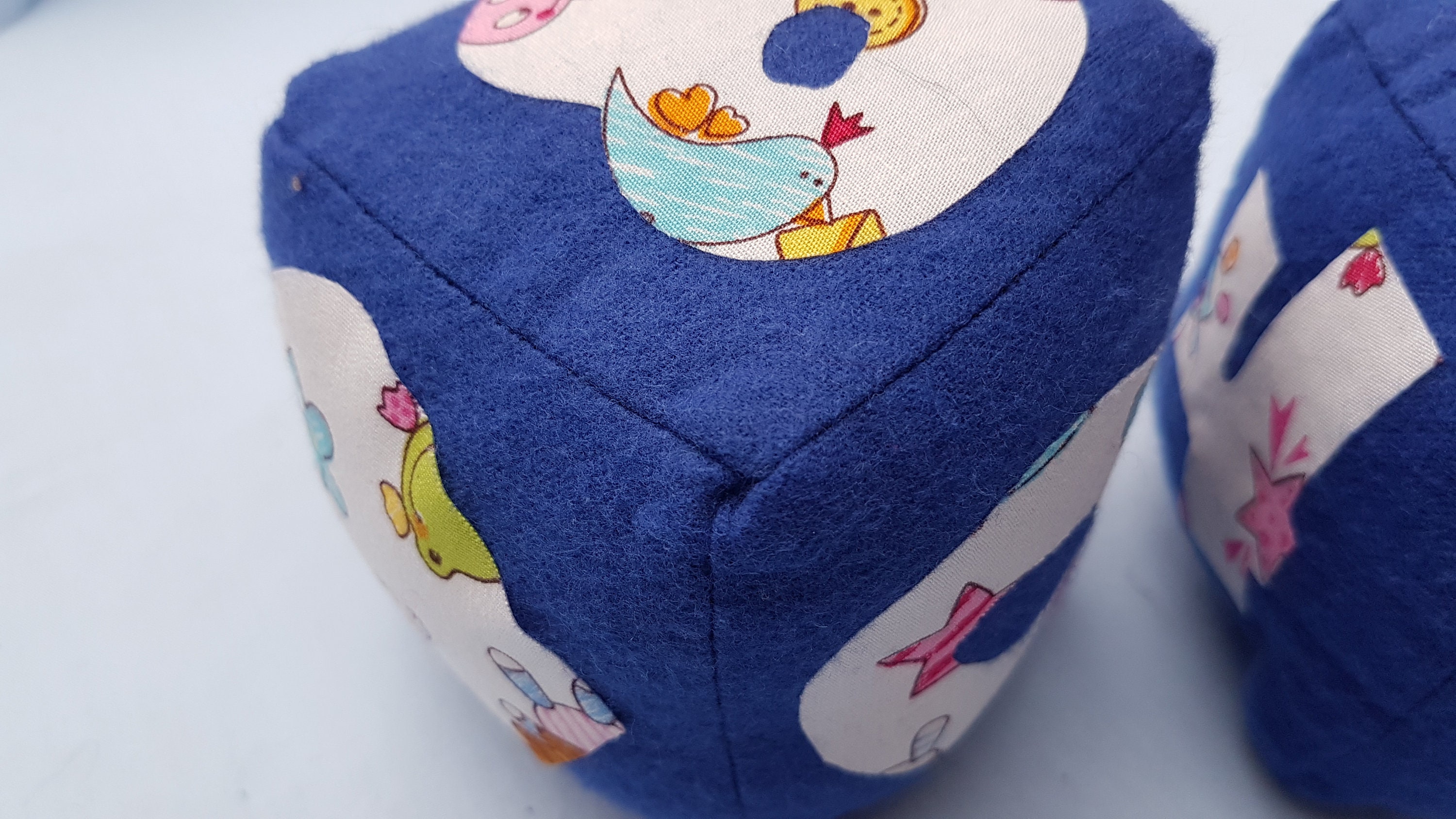 Navy Blue Baby Number Blocks, Plushie Textile Play, Learning Toy For ...