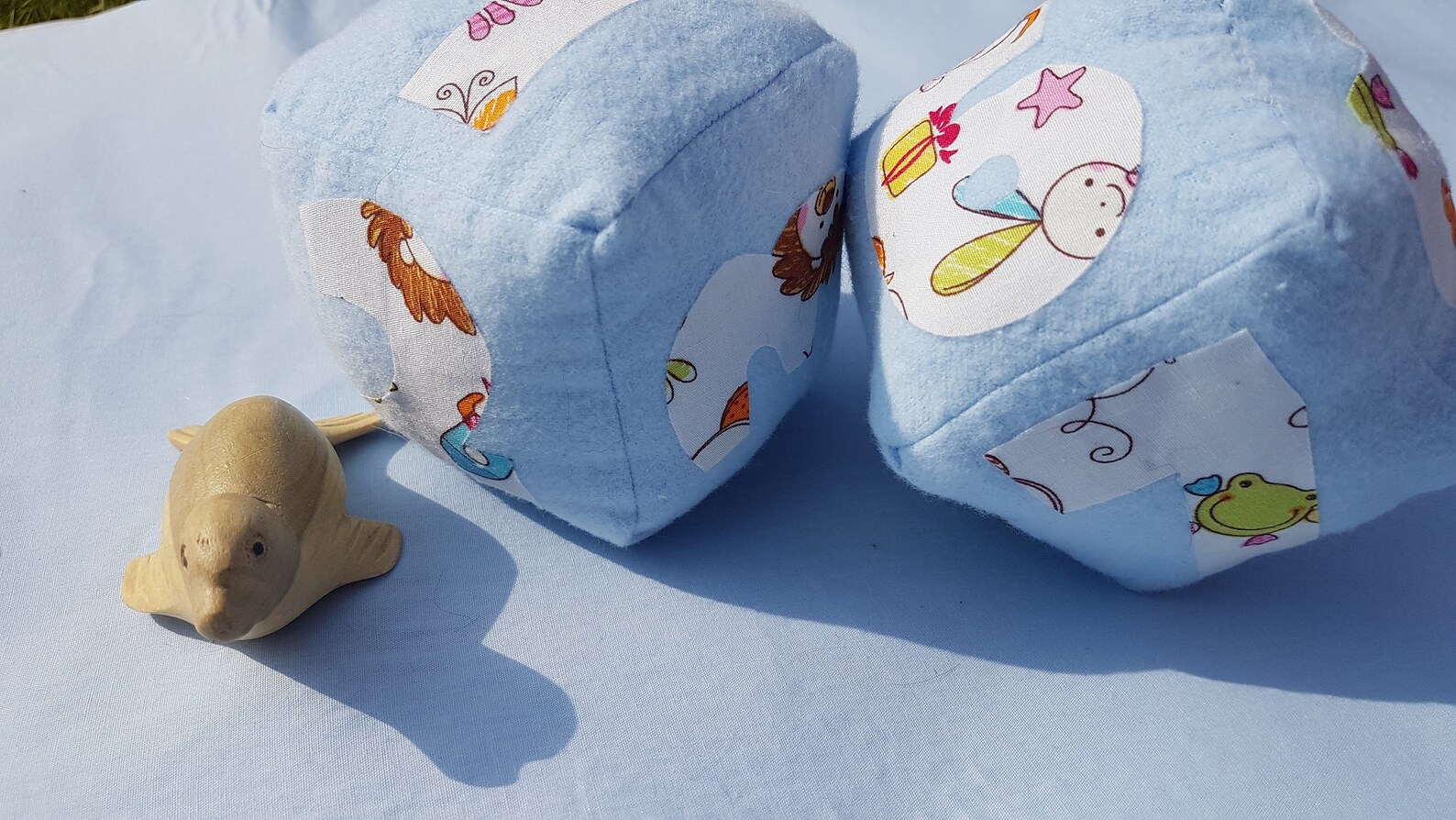 Baby Blue Baby Number Blocks, Plushie Textile Play, Learning Toy for ...