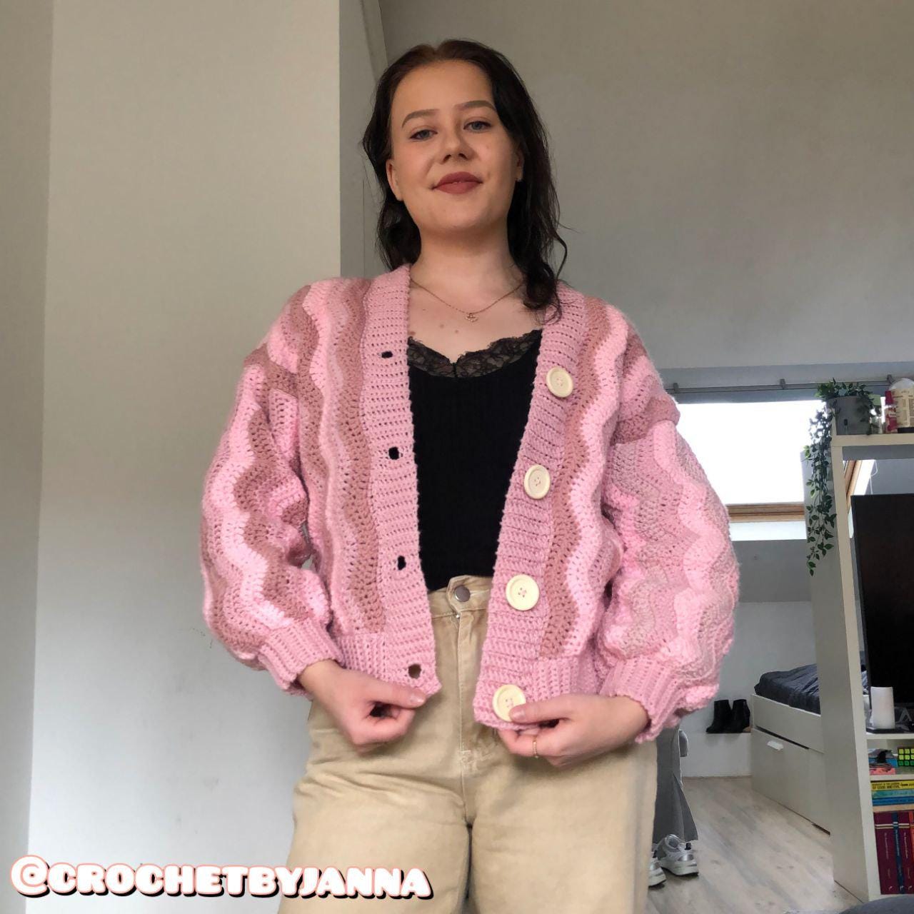 Wavy Cardigan Crochet Pattern | Ripple Stitch Beginners Friendly - Etsy