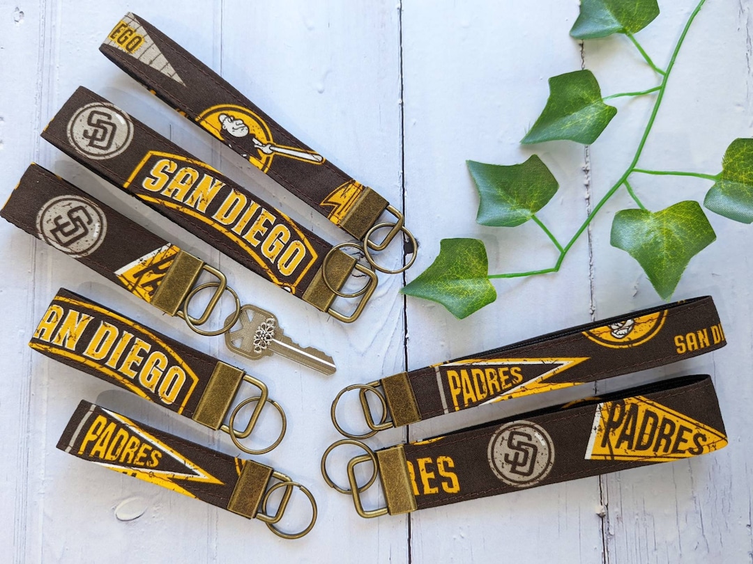 San Diego Padres Key Fob: Fabric Wristlet Keychain - Etsy