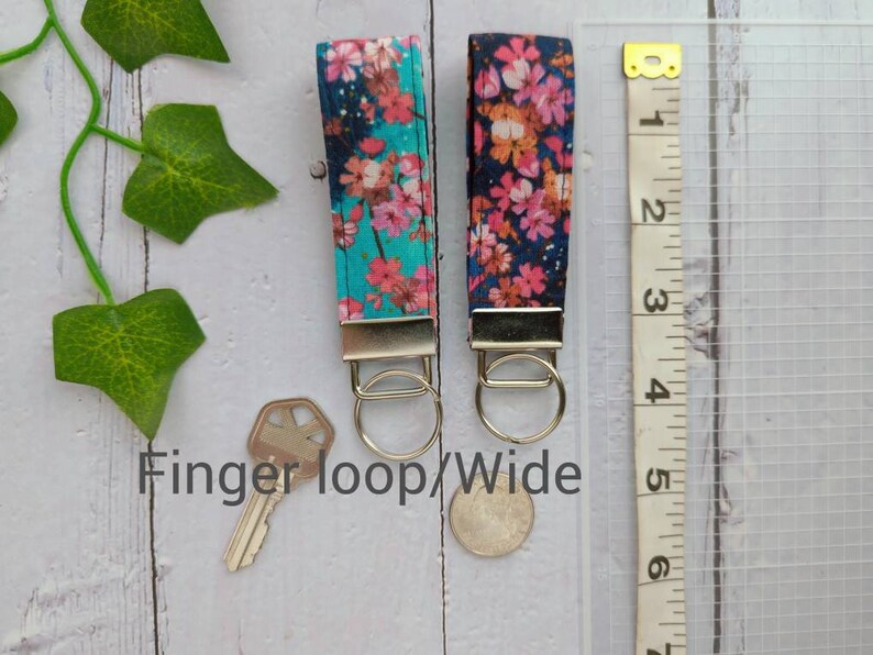 Sakura/teal&deep Blue Key Fob Japanese Kimono Pattern Fabric - Etsy