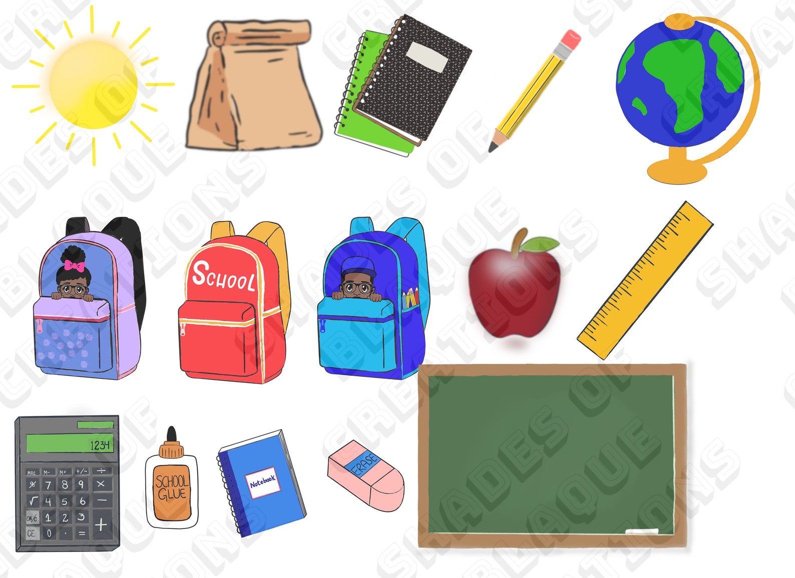 Back to School Clipart,school Supplies Clipart,teacher Png,pencil Png ...
