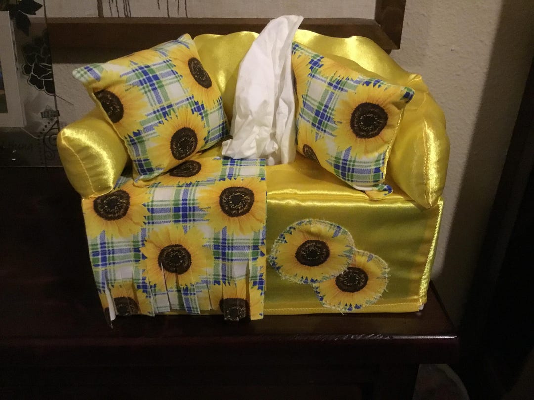 Sunflower Handmade/sewn Tissue Box Cover - Etsy