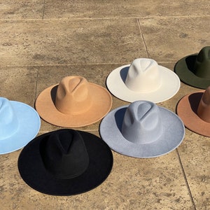 Tan Fedora, Womens Fedora, Mens Fedora, Unisex Fedora, Wide Brim ...