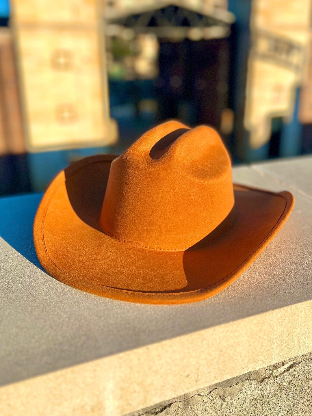 Rust Color Cowgirl Hat, Bachelorette Party Hat, Rust Festival Fedora ...