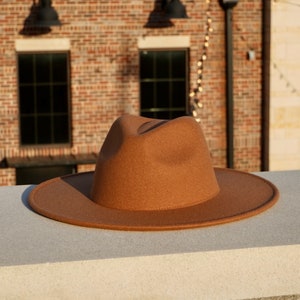 Tan Fedora, Womens Fedora, Mens Fedora, Unisex Fedora, Wide Brim ...