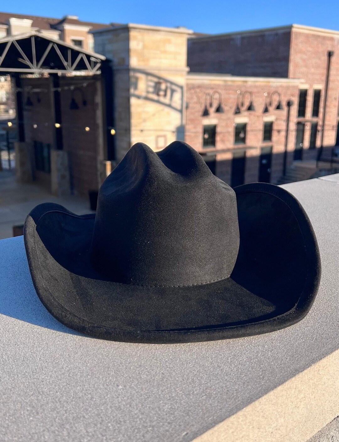 Black Cowgirl Hat, Bachelorette Party Hat, Black Festival Fedora ...