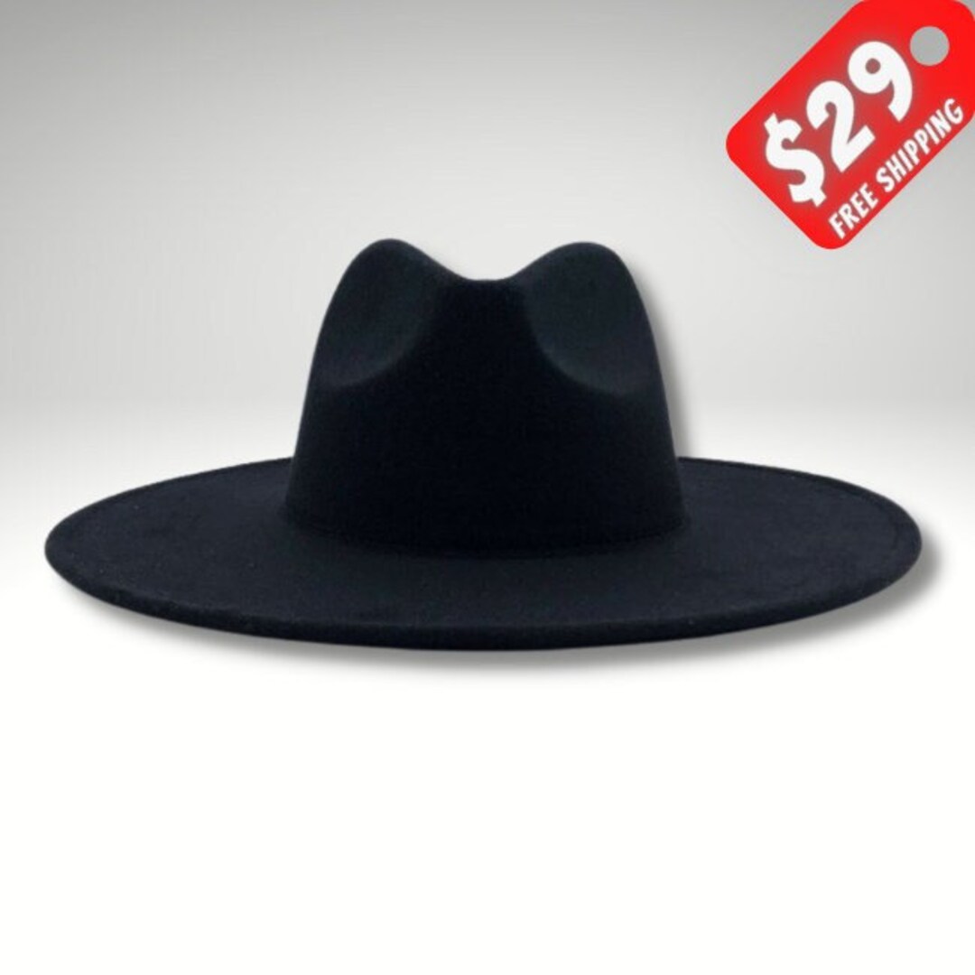 Black Fedora Womens Fedora Mens Fedora Handmade Fall Hat - Etsy