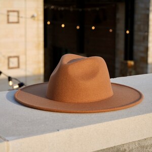 Tan Fedora, Womens Fedora, Mens Fedora, Unisex Fedora, Wide Brim ...