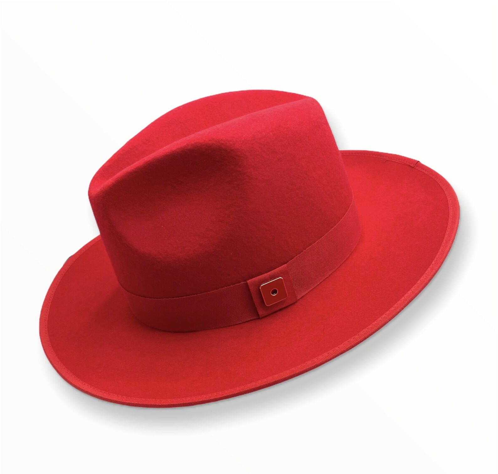 Red Handmade Unisex Fedora Men's Fedora Women's | Etsy