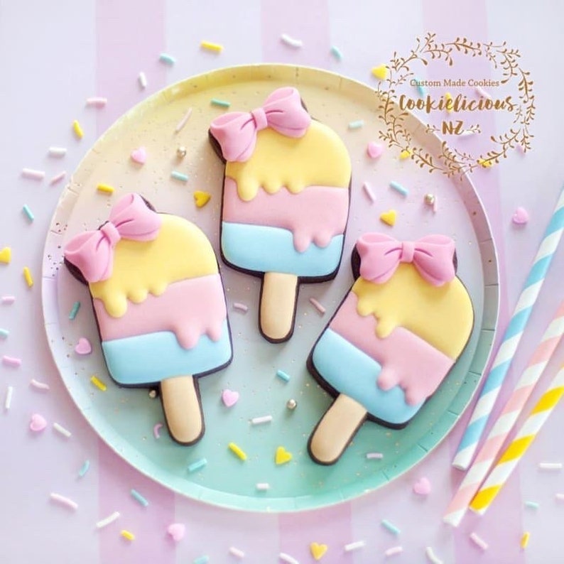 Popsicle with bow Cookie Cutter Fondant Cutter Clay | Etsy