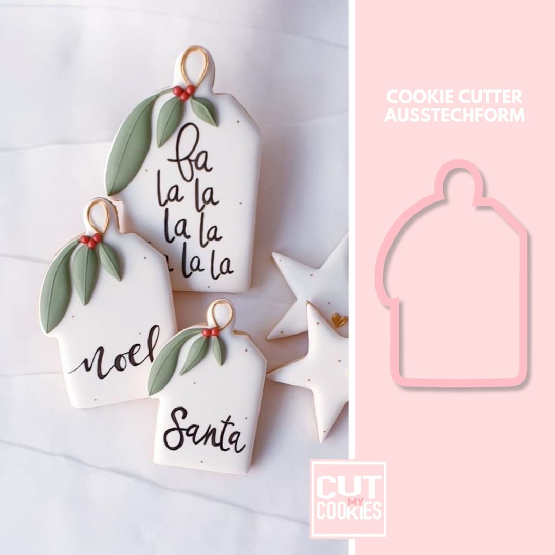 2355 Gift Tag Cookie Cutter Cutter Christmas Cookie Cutter Sugar ...