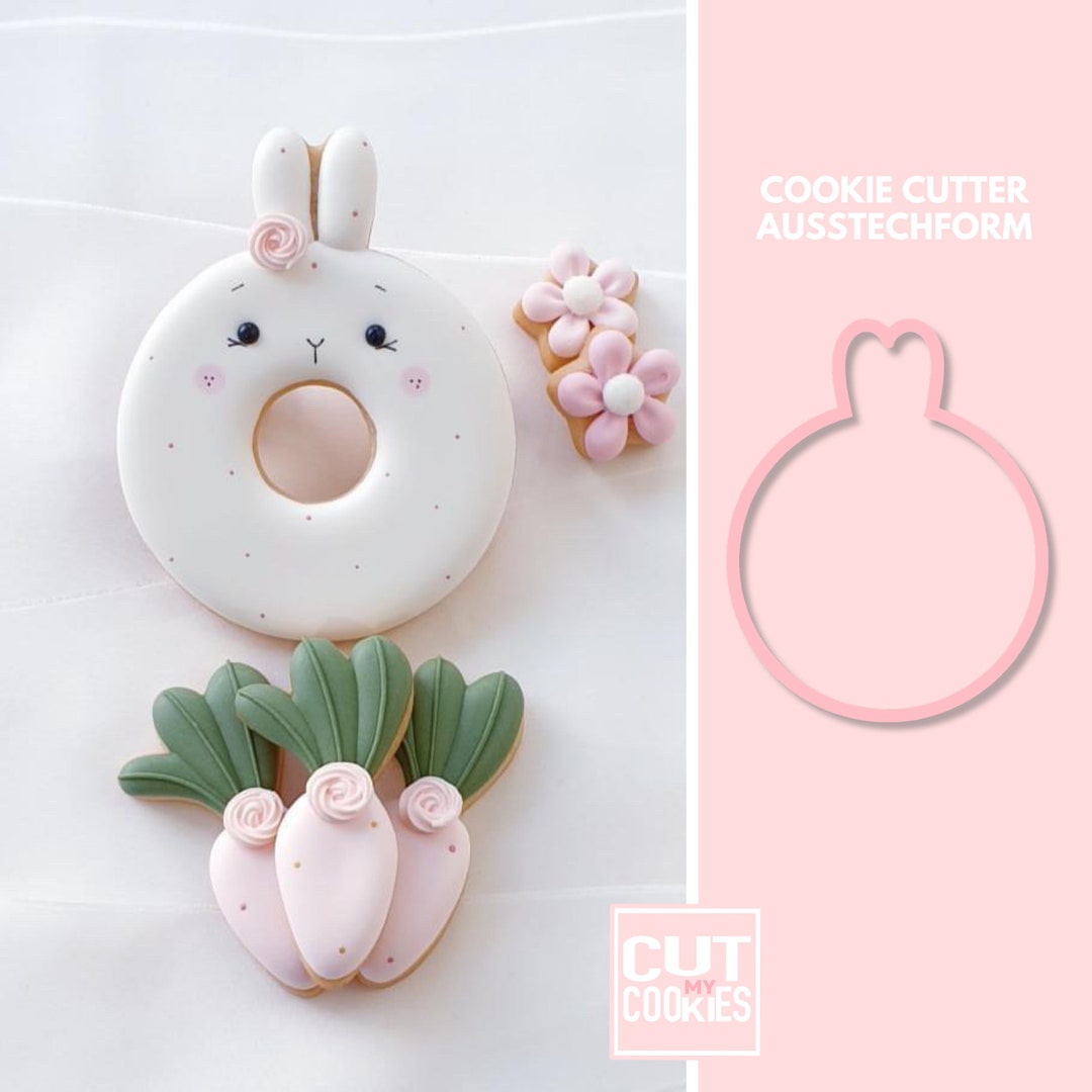 2444 Donut Bunny - Cookie Cutter - Cookie Cutter - Fondant Cutter ...