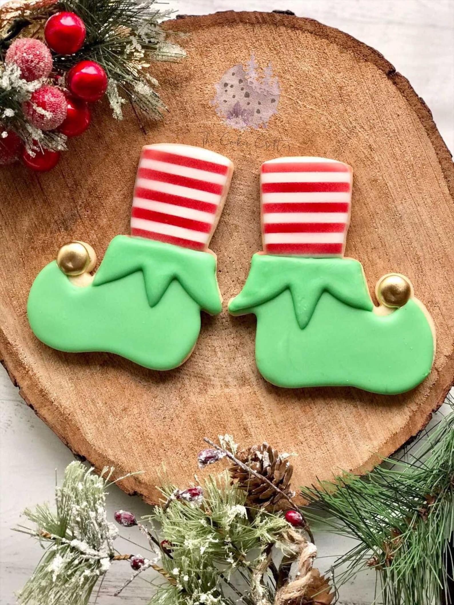 Santas Helper Shoe Elves Shoe Cookie Cutter Fondant - Etsy