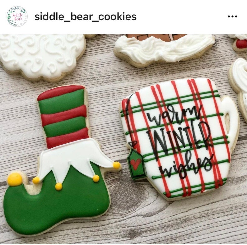 Santas Helper Shoe Elves Shoe Cookie Cutter Fondant - Etsy