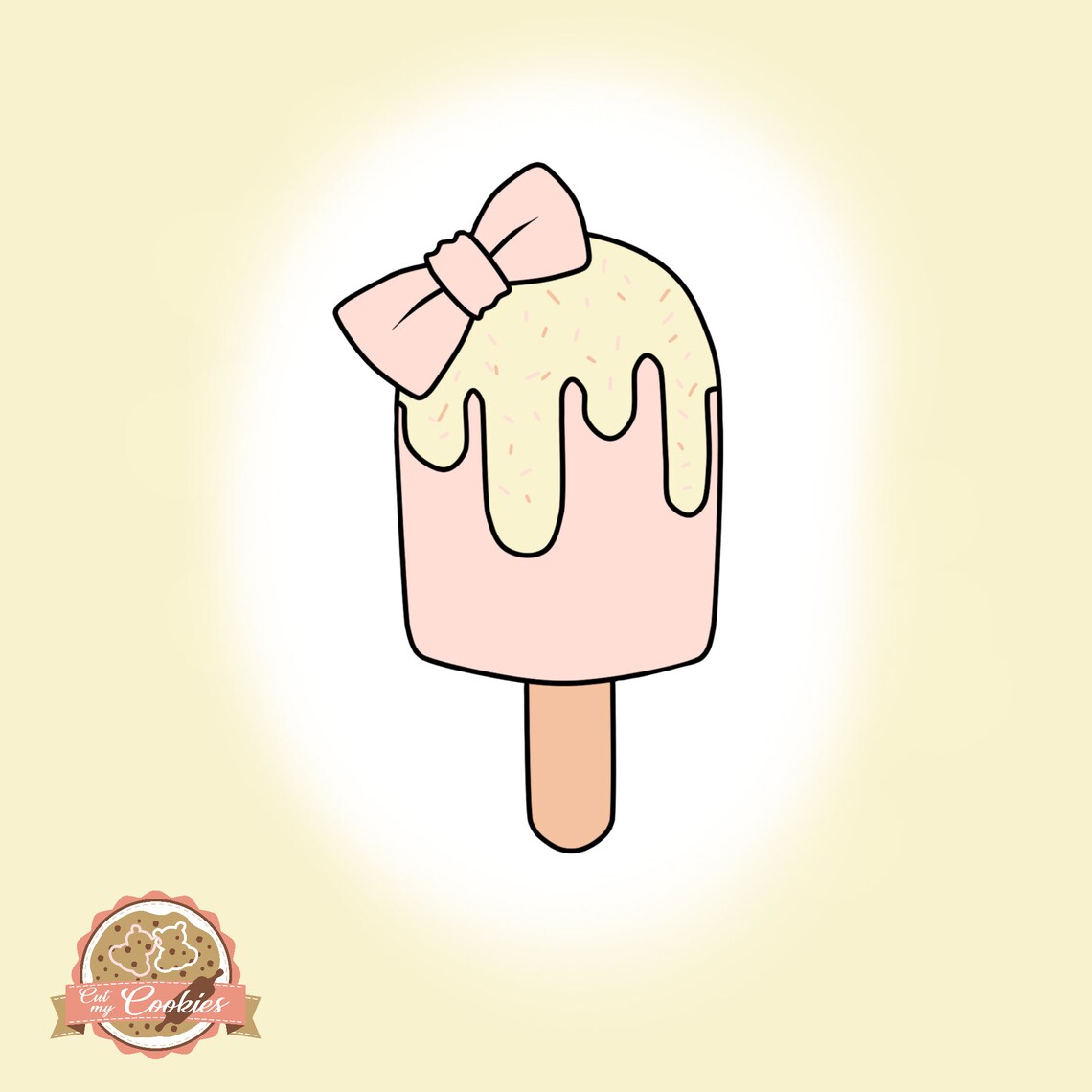 Popsicle with bow Cookie Cutter Fondant Cutter Clay | Etsy