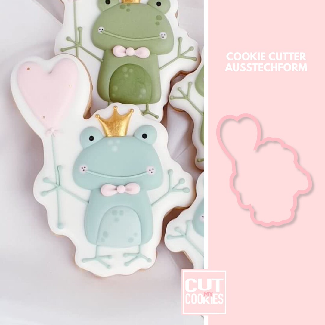 2206 Frog in Love With Ballon - Cookie Cutter - Fondant Cutter - Clay ...