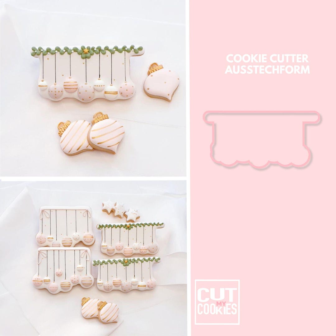 2596 Christmas Ornament Garland Christmas Cookie Cutter Fondant Cutter ...