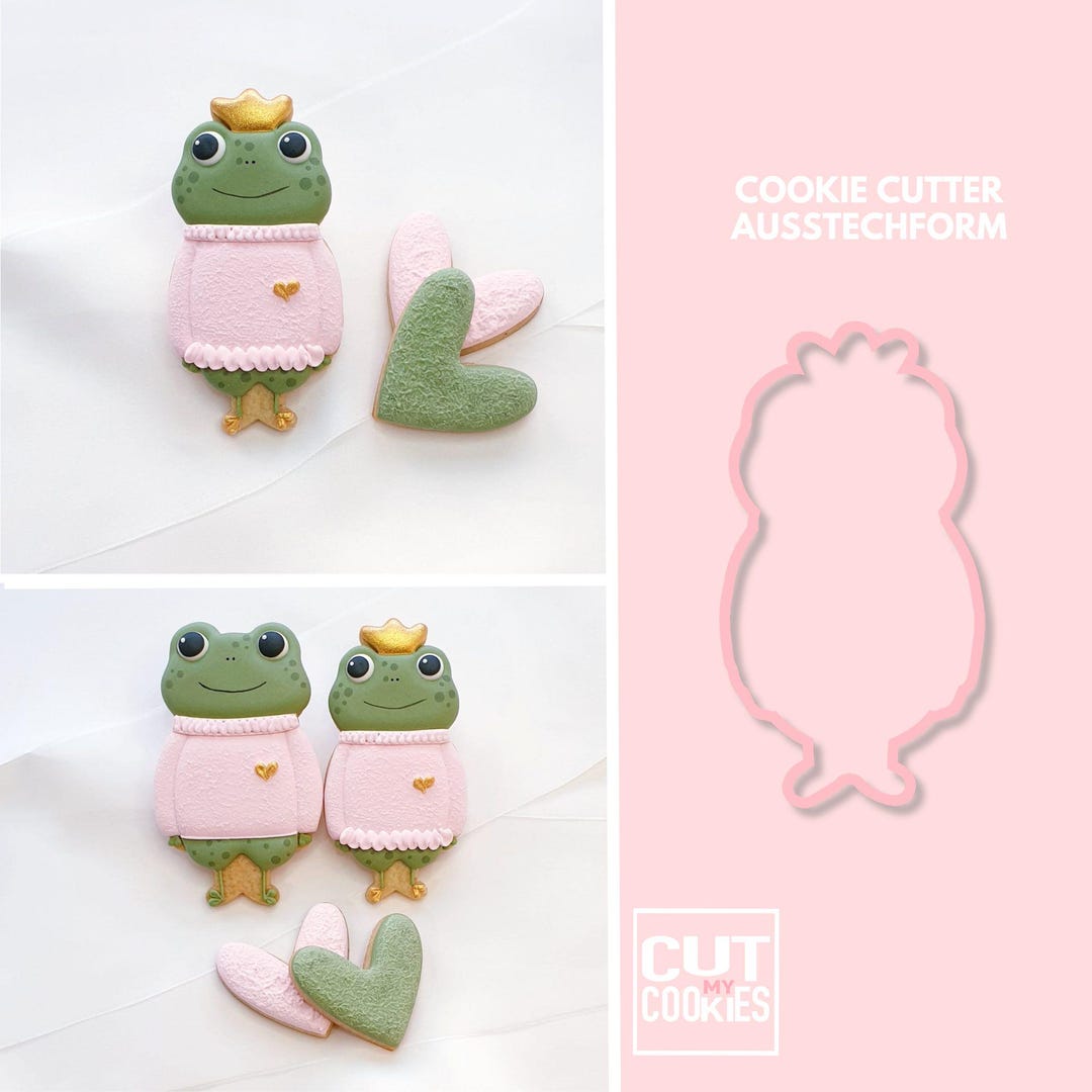 2591 Frog With Crown Cookie Cutter Fondant Cutter Clay Cutter Dough ...