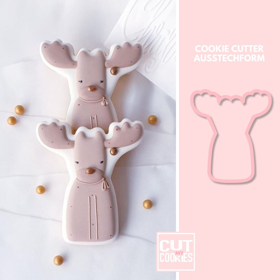 2346 Moose Woody - Cookie Cutter - Cutter - Christmas Cookie Cutter ...