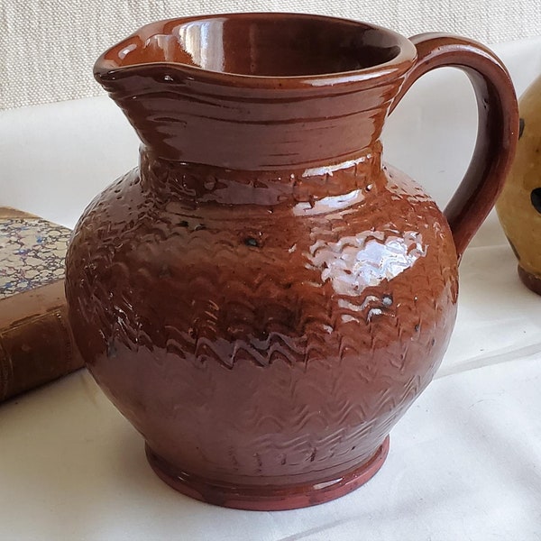 Redware Pitcher - Etsy