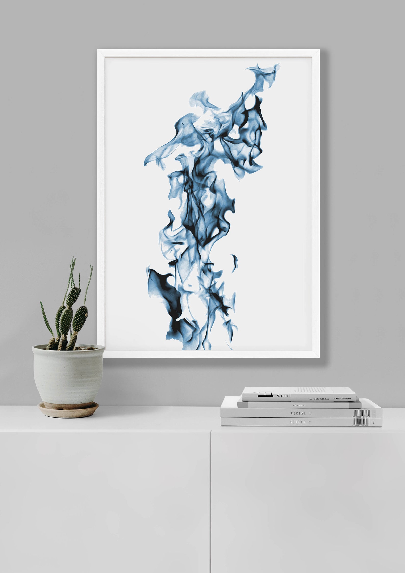 Blue Flame Fire Abstract Photo - Fine Art Photographic Print- Canvas ...