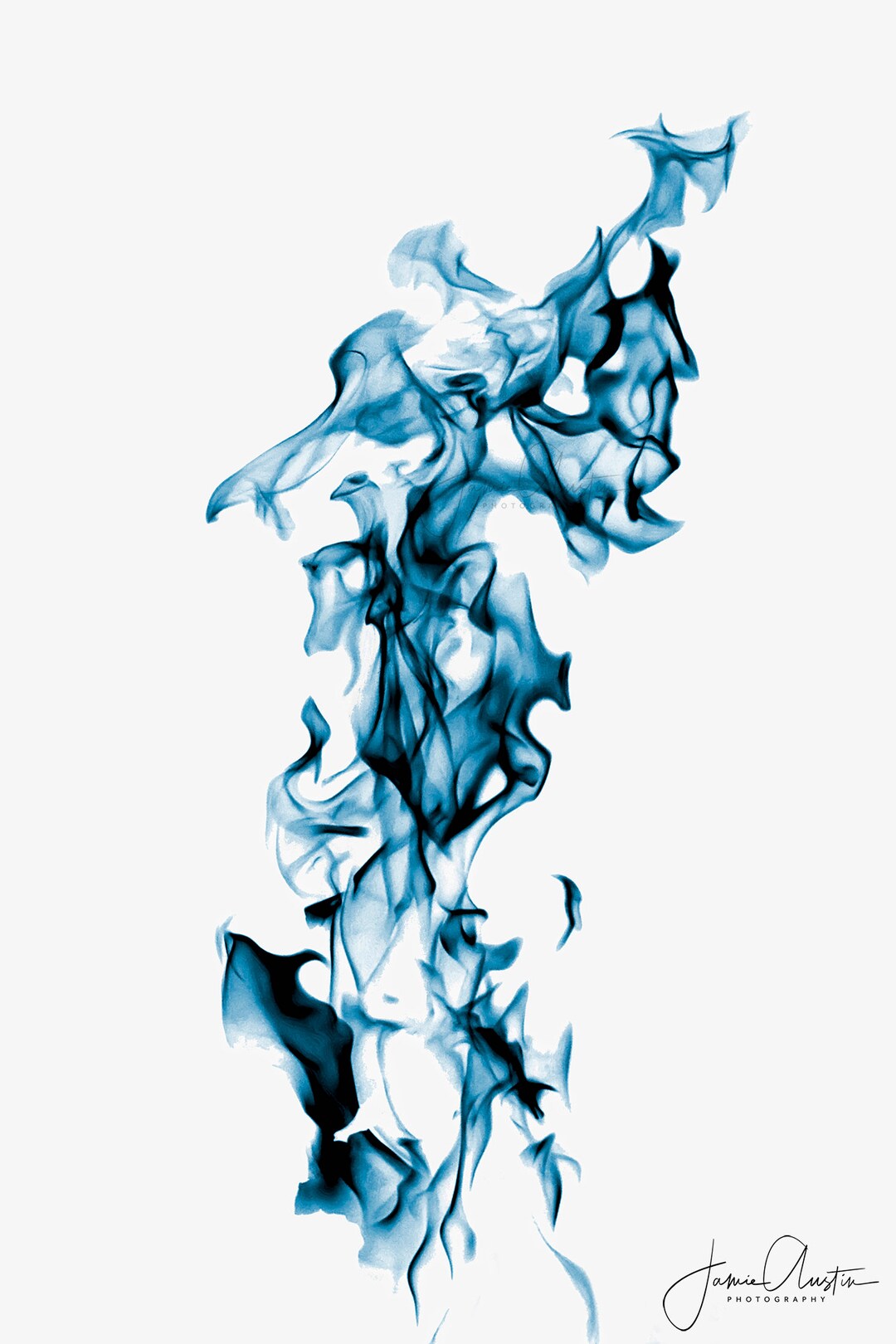 Blue Flame Fire Abstract Photo - Fine Art Photographic Print- Canvas ...