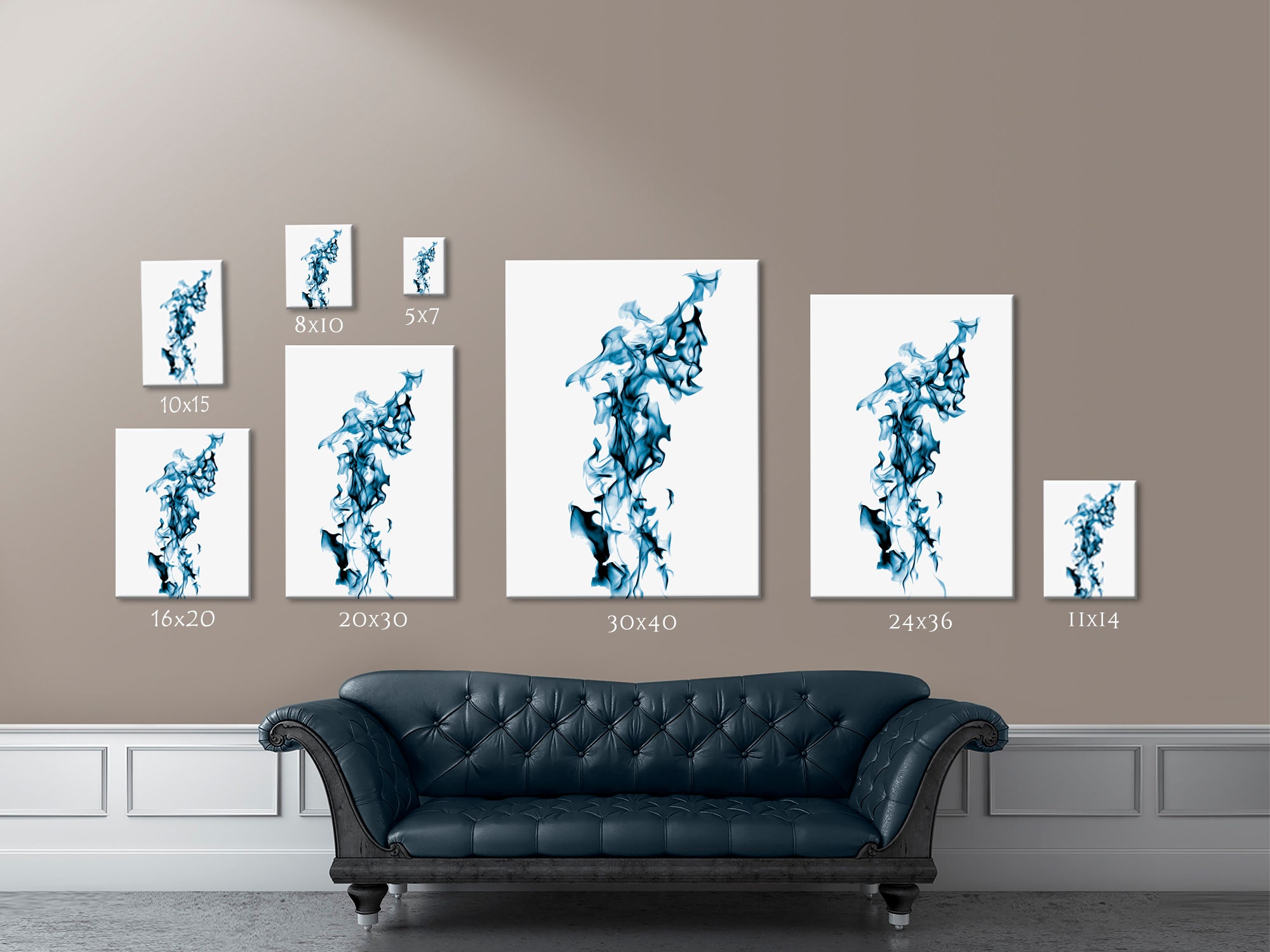 Blue Flame Fire Abstract Photo - Fine Art Photographic Print- Canvas ...