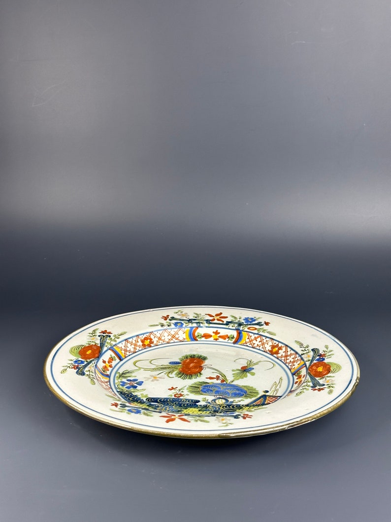 1760-1800, Italian Faenza Soup Plate, Ferniani Factory, Decorated in ...