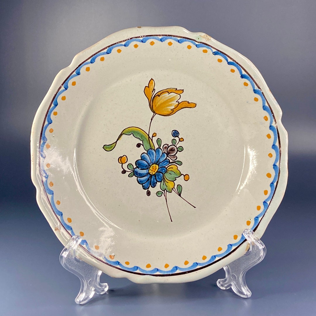 A Late 18th-century French Faience Plate From Nevers, Decorated With a ...
