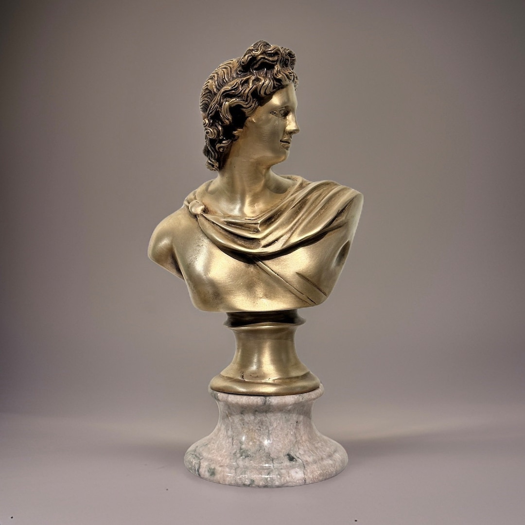 19th Century, Bronze Bust Depicting the Apollo Del Belvedere - Etsy