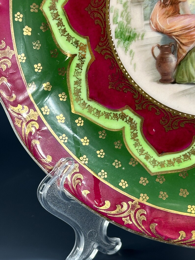 Stunning Vintage Plate Imperial Crown China Austria ( Import Stamp "n ...