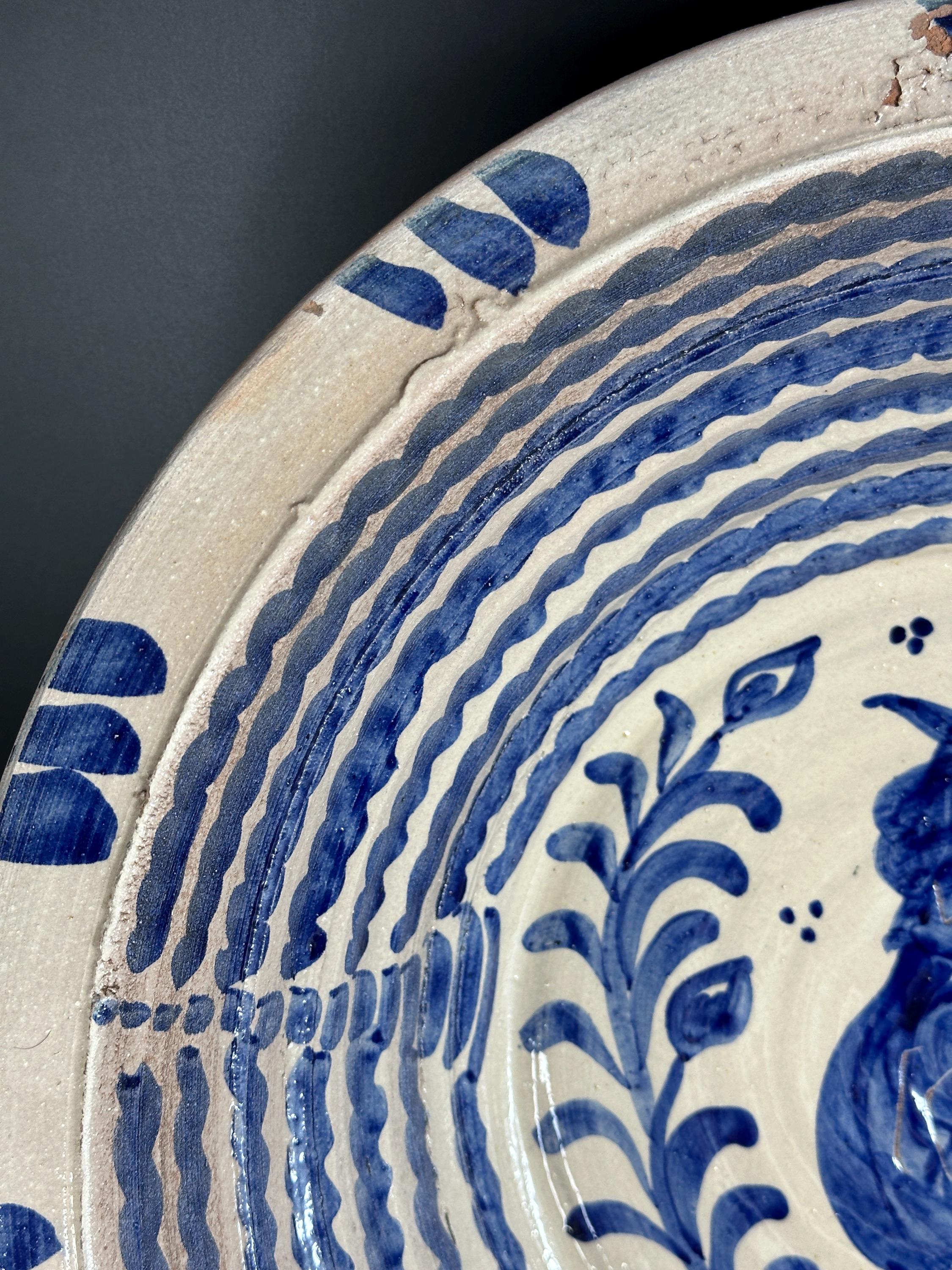 Rare Blue Lebrillo, Spanish Large Fajalauza Ceramic Bowl 16.7in - Etsy