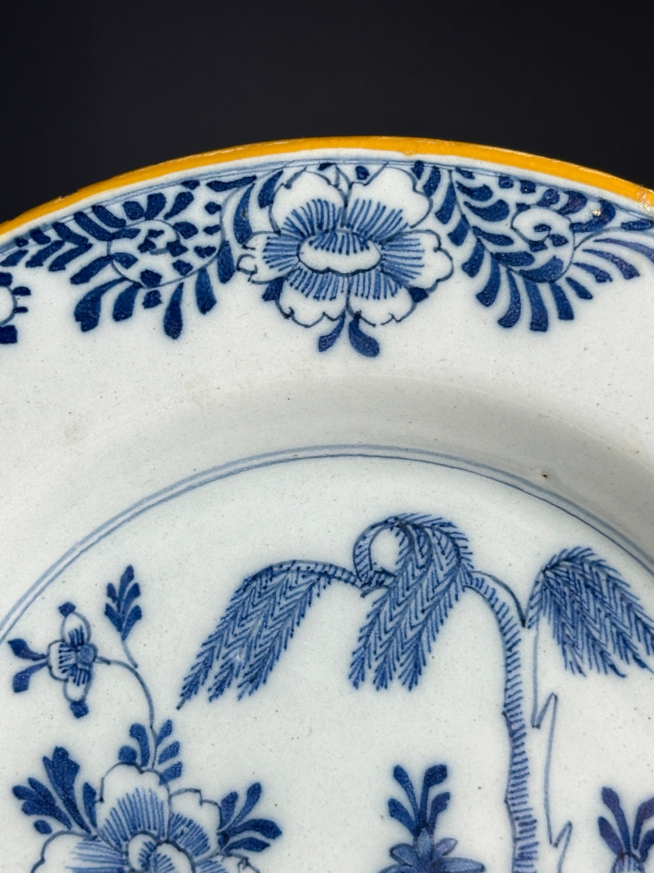 18th, Antique Dutch Delft Blue & White Pottery Plate - Etsy