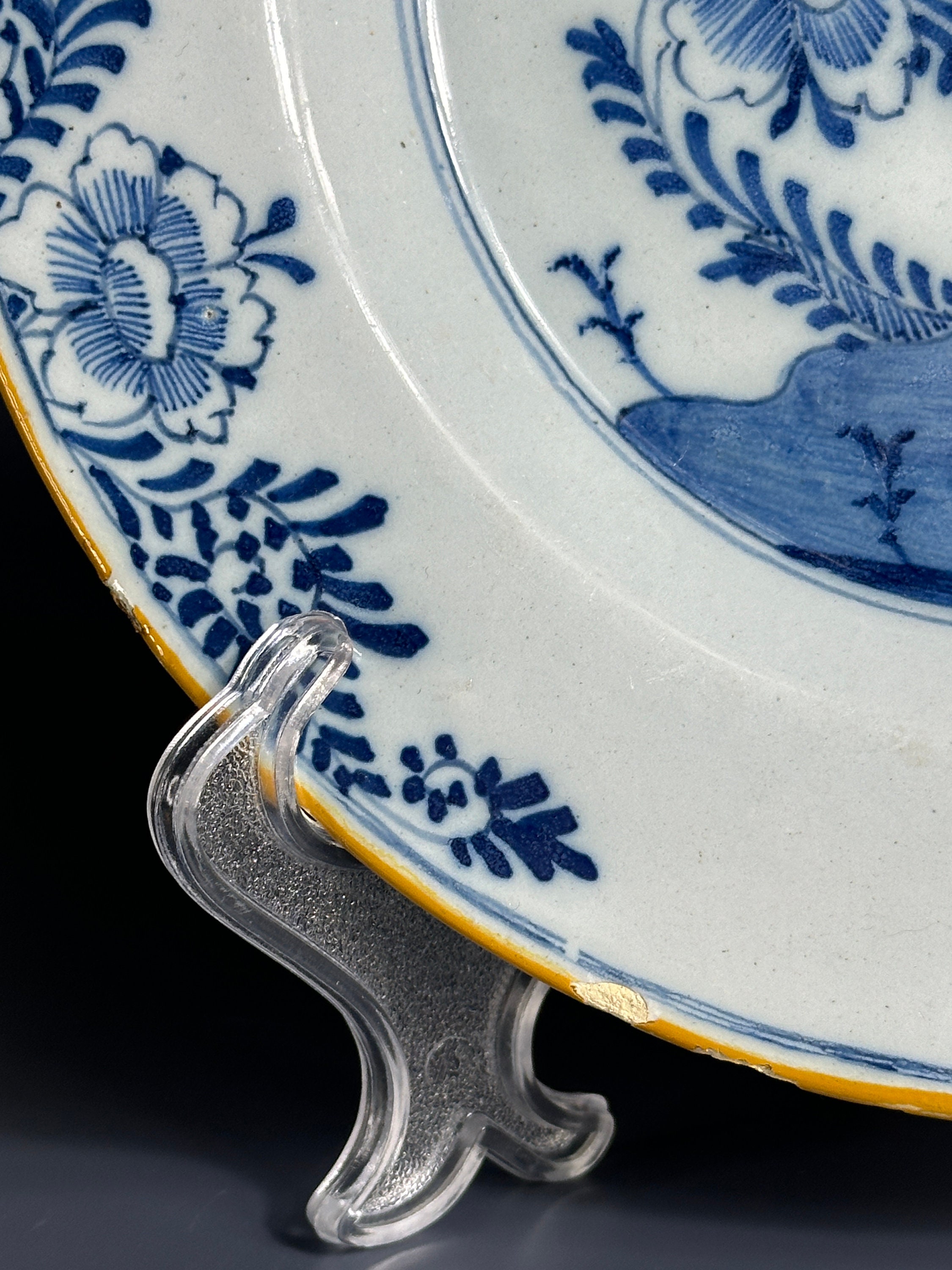 18th, Antique Dutch Delft Blue & White Pottery Plate - Etsy