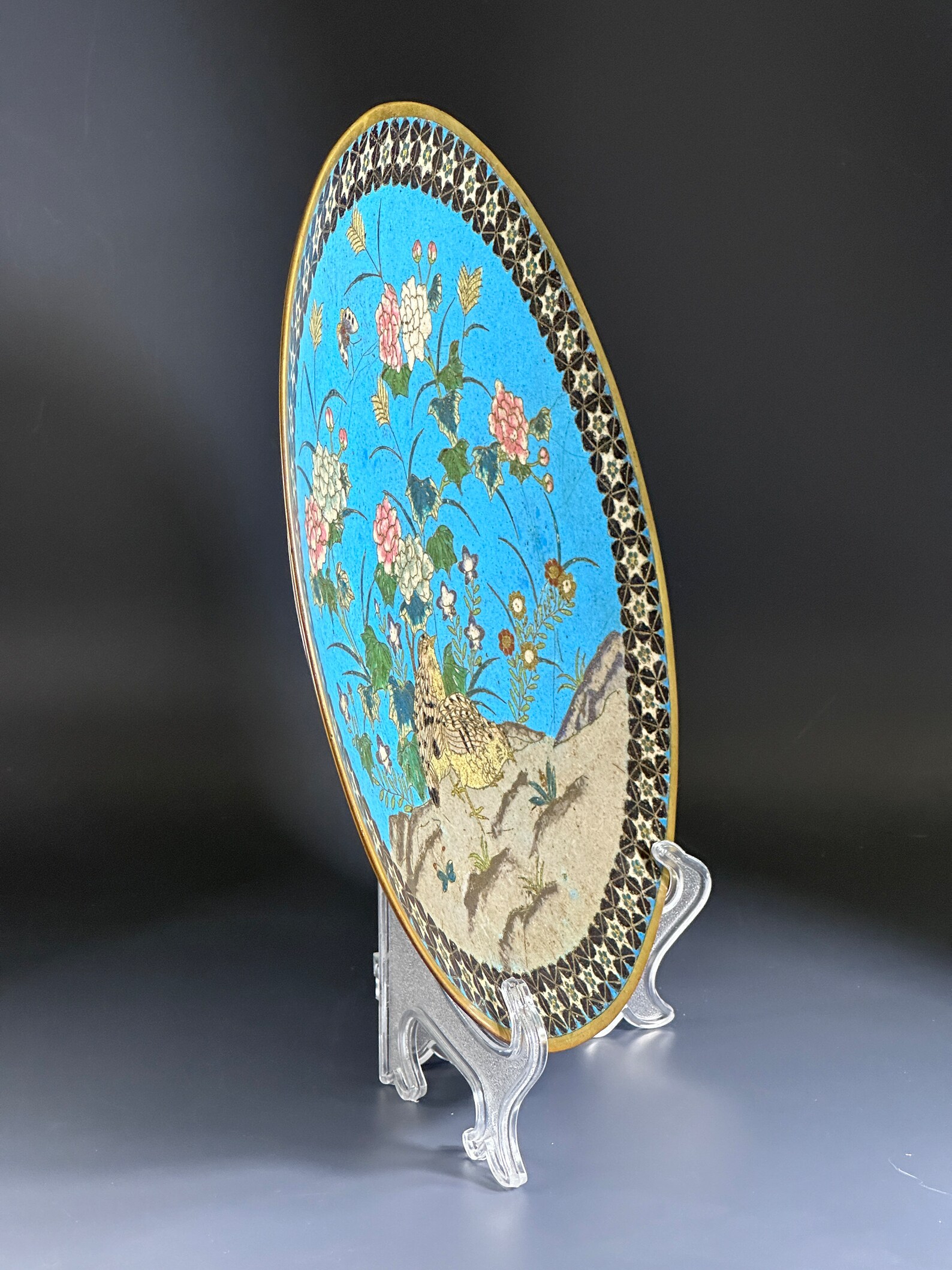 19th Rare Japanese Bronze Cloisonné Charger, Meiji Period - Etsy