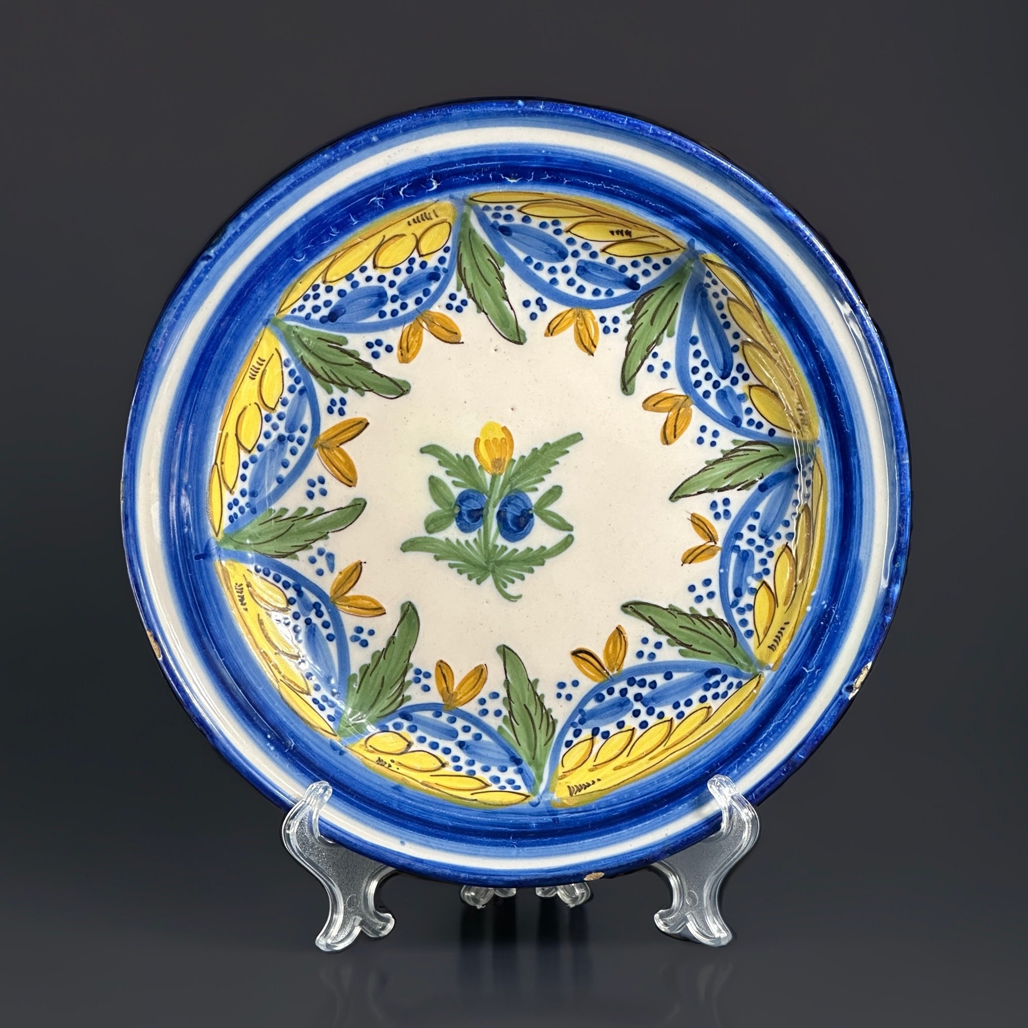 19th, Antique Manises Plate - Spanish Ceramics - Etsy