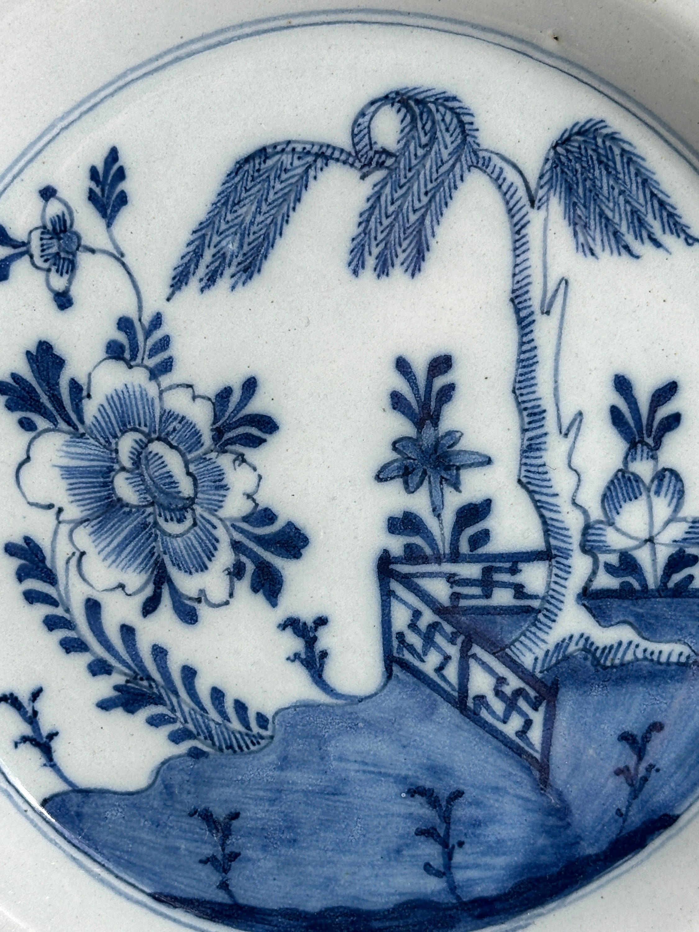 18th, Antique Dutch Delft Blue & White Pottery Plate - Etsy