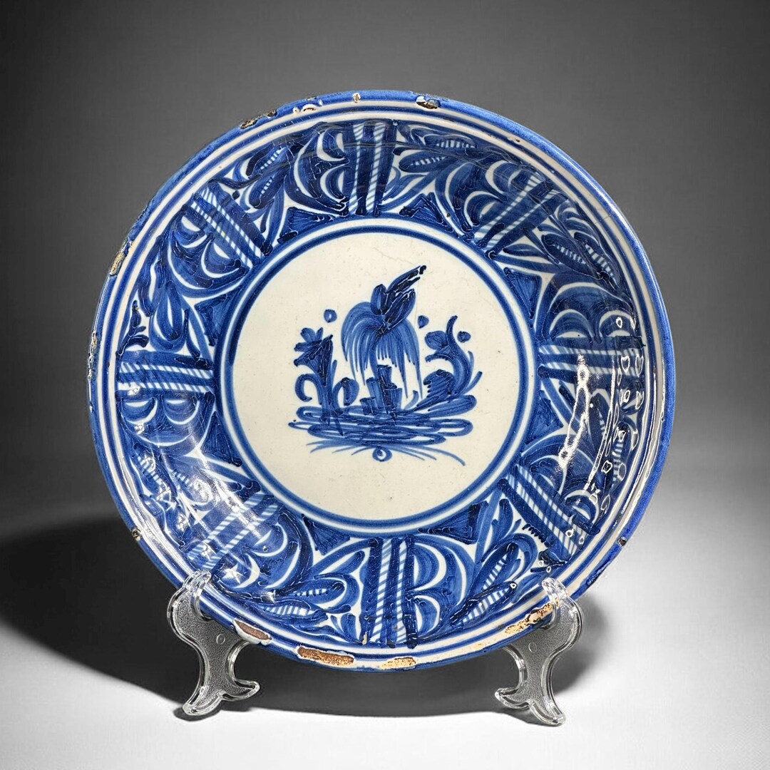 19th, Antique Manises Plate - Spanish Ceramics - Etsy