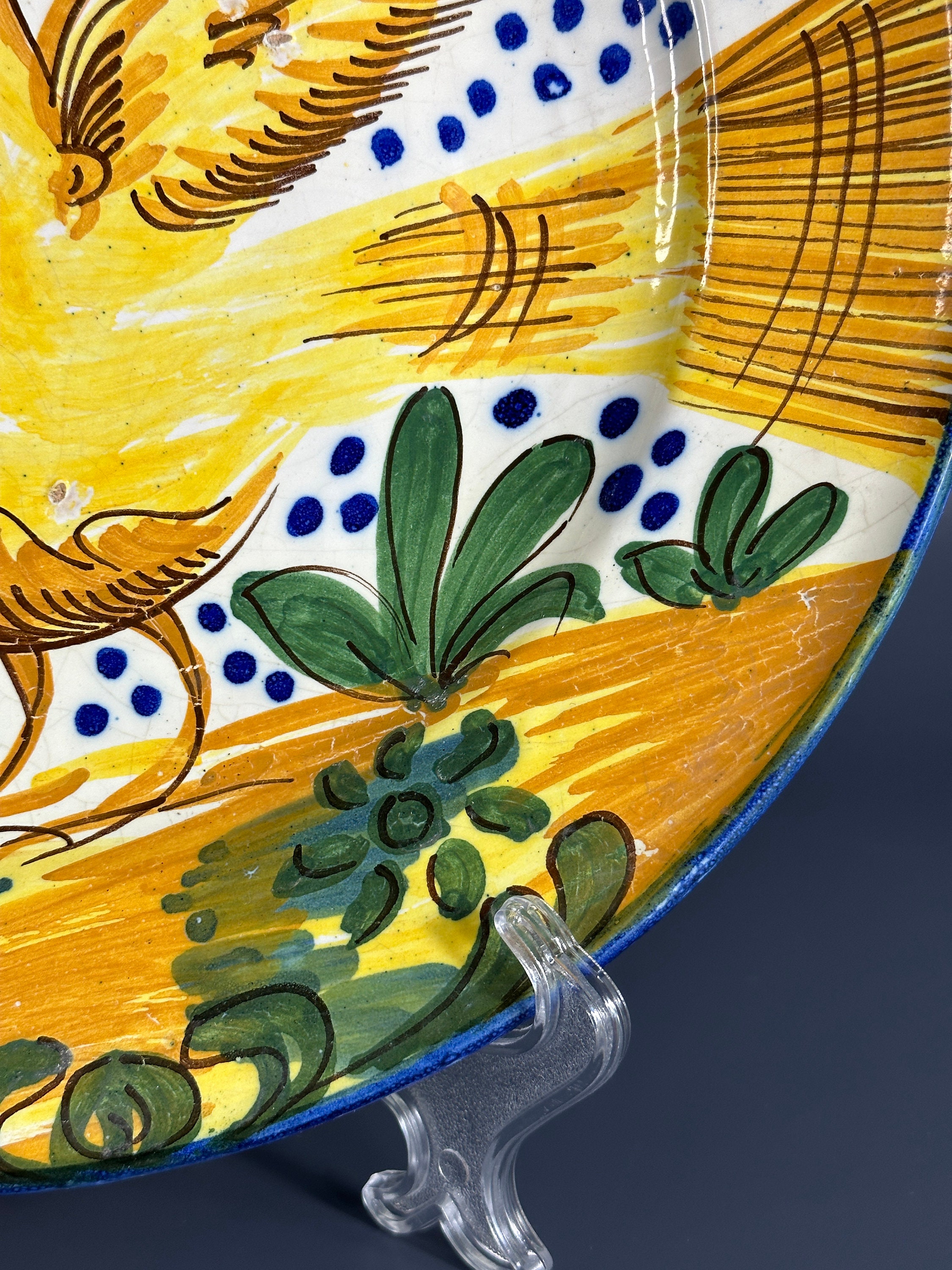 19th, Rare Series, Antique Manises Hand Painted Plate - Spain - Etsy